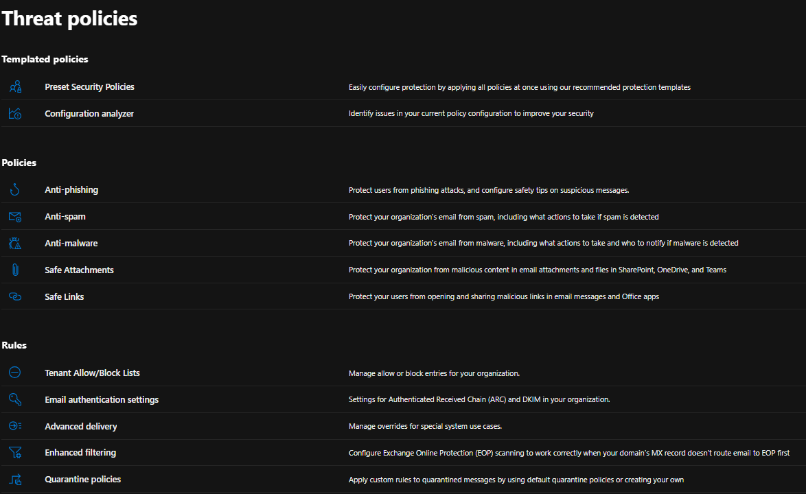 Cấu hình Threat Policies trong Microsoft Defender Admin Center - Công ...
